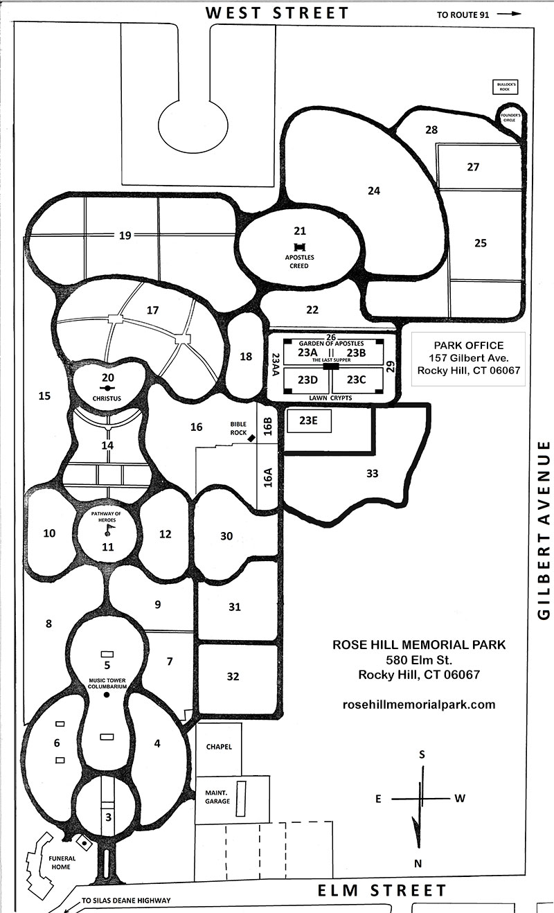 Park Map - Rose Hill Memorial Park